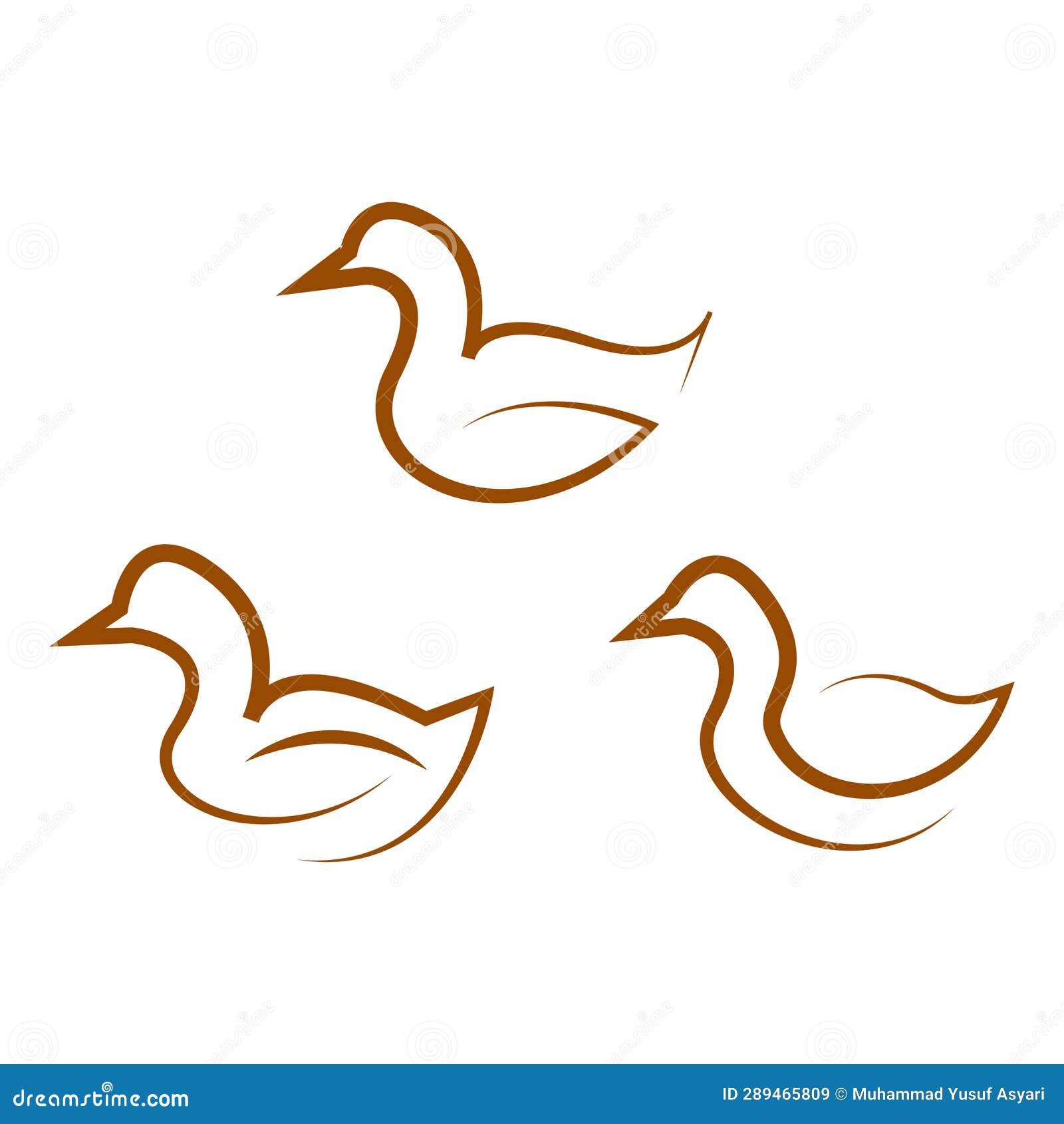 Simple Minimalist Elegant Duck Illustration Stock Vector - Illustration ...