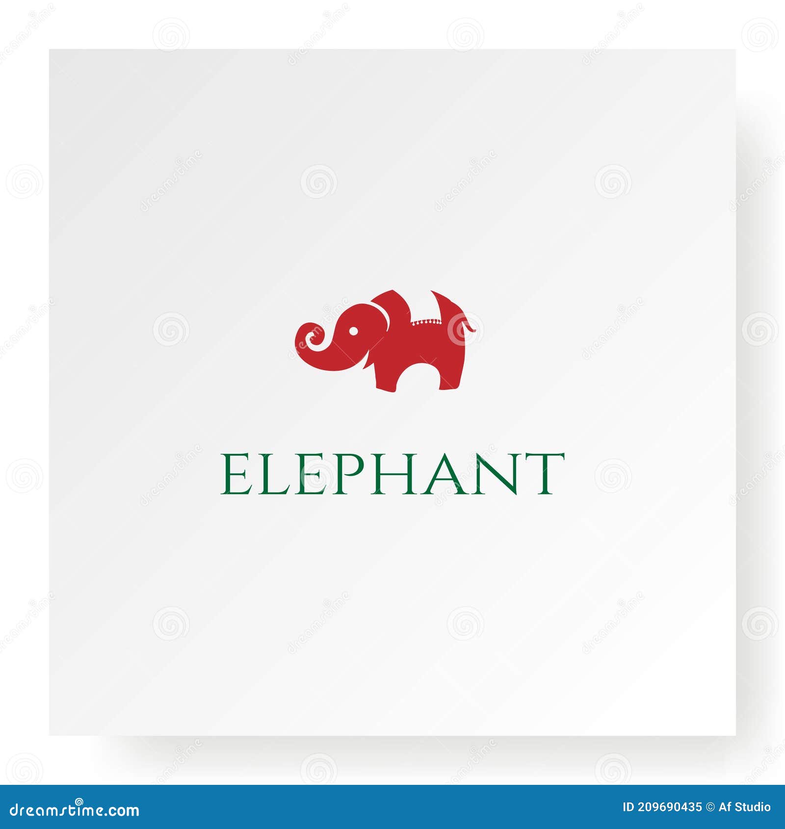 Simple Minimalist Elephant Logo Design Vector Stock Vector ...