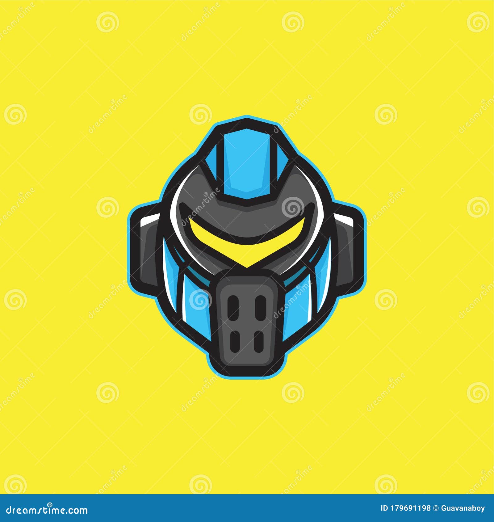 Robot Head Mascot Logo Template Stock Illustration - Illustration of ...