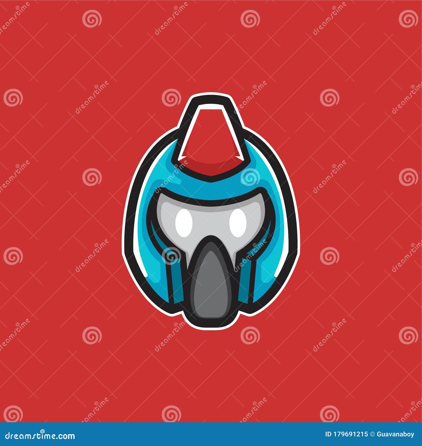 Robot Head Mascot Logo Template Stock Illustration - Illustration of ...