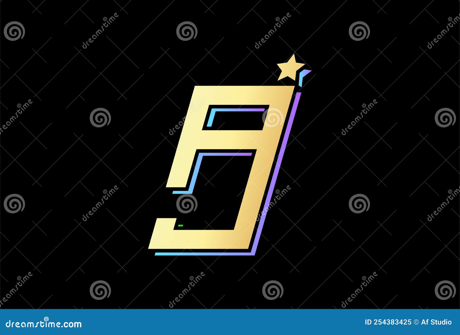 Simple Minimalist Geometric Initial Letter AJ JA Logo Design Vector ...