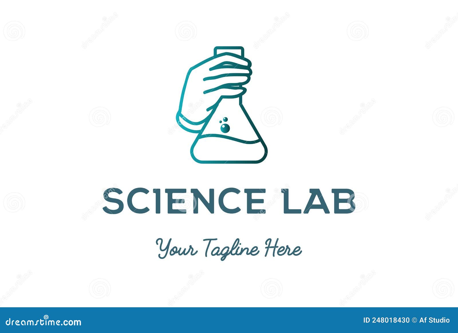 Simple Minimalist Hand Hold Lab Glass for Science Logo Design Vector ...