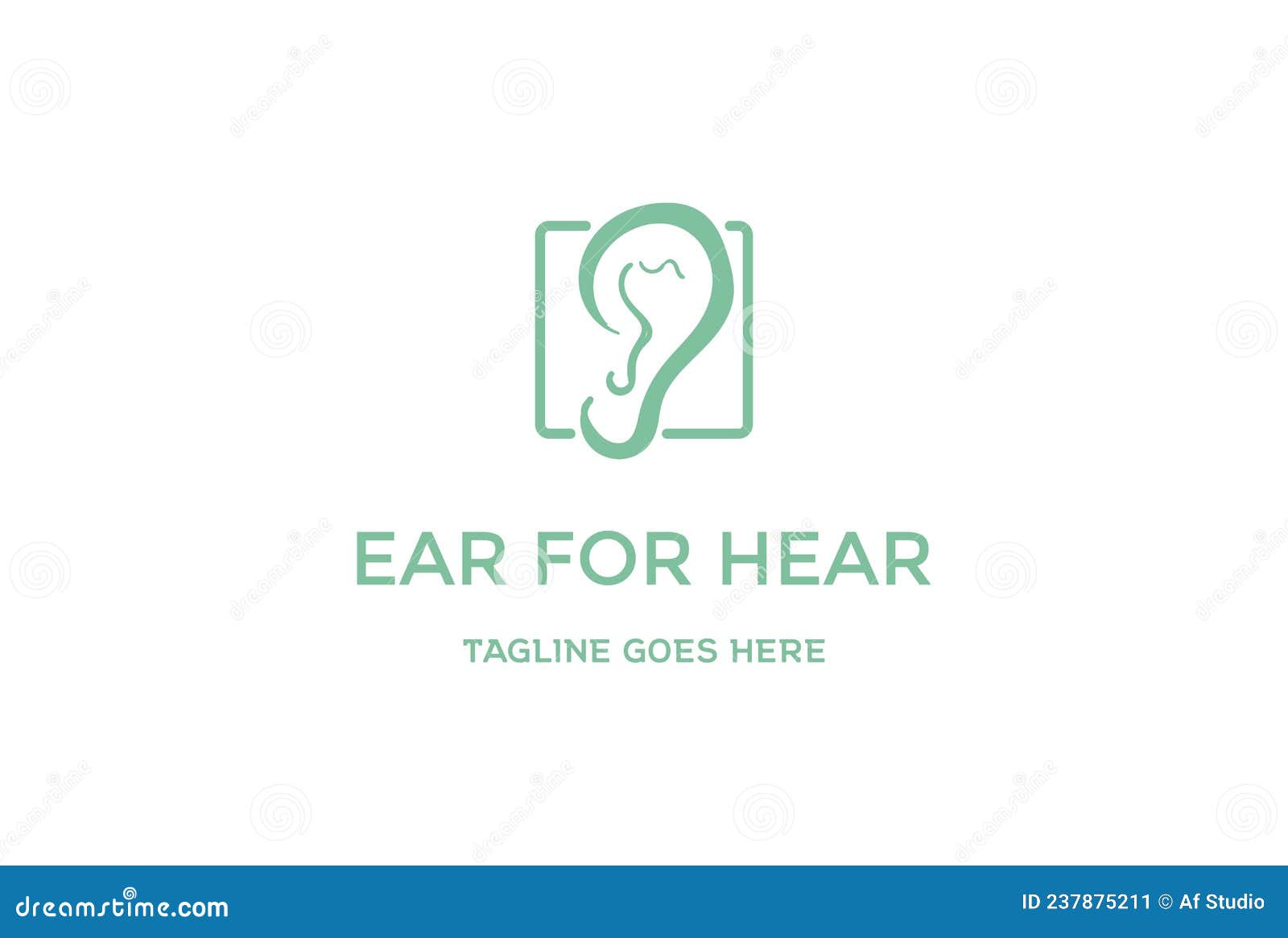 Simple Minimalist Human Ear for Clinic Care Logo Design Vector Stock ...