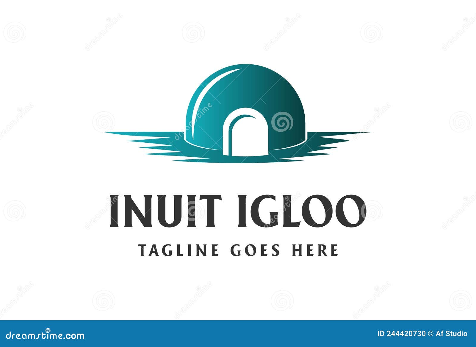 Simple Minimalist Ice Inuit Igloo House Logo Design Vector Stock Vector ...