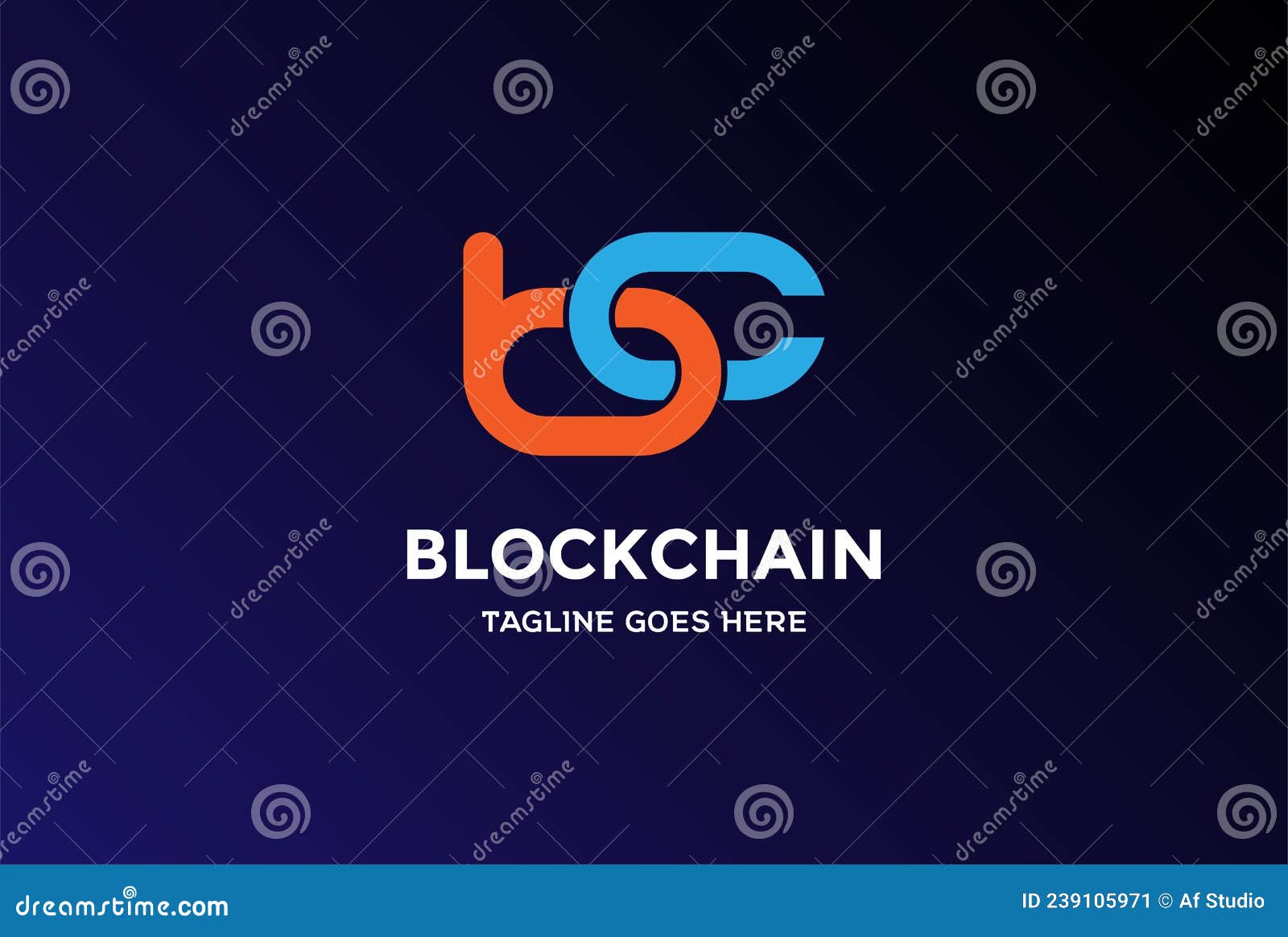 Simple Minimalist Initial Letter BC for Block Chain Technology Logo ...