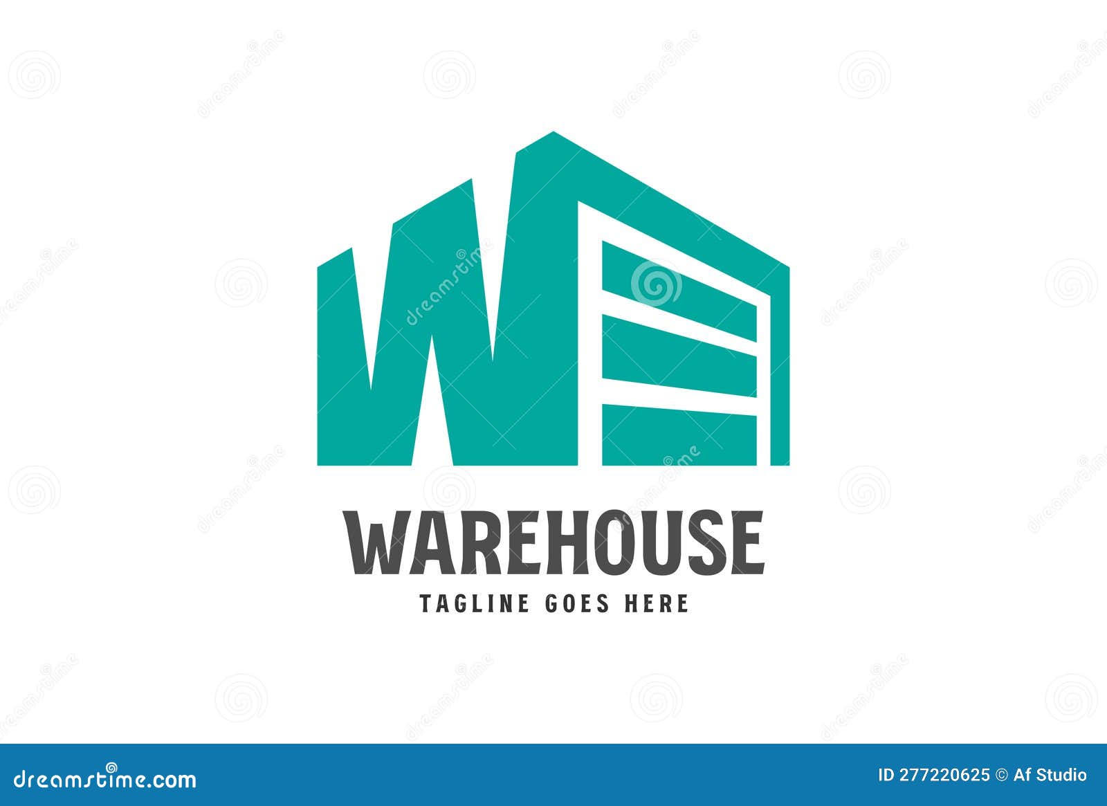 Simple Minimalist Initial Letter W for Warehouse Logo Design Stock ...