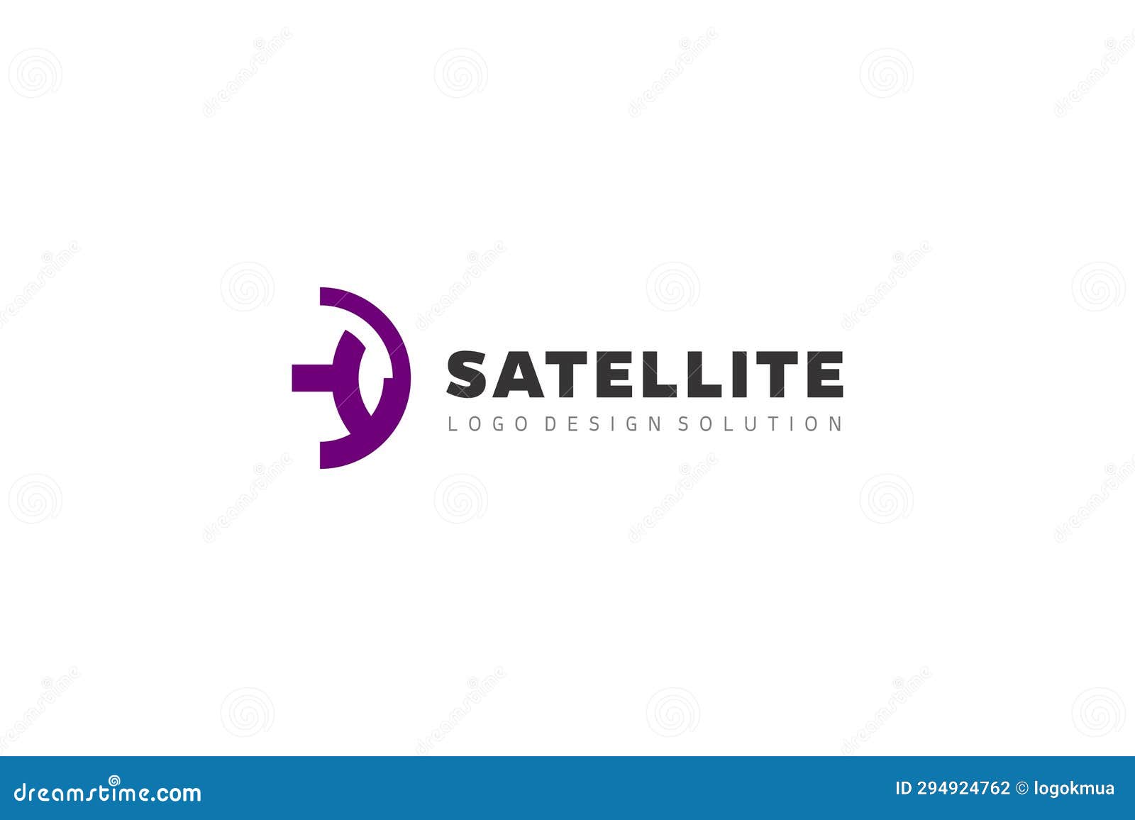 Simple Minimalist Laconic Template Logo Design Solution with Satellite ...