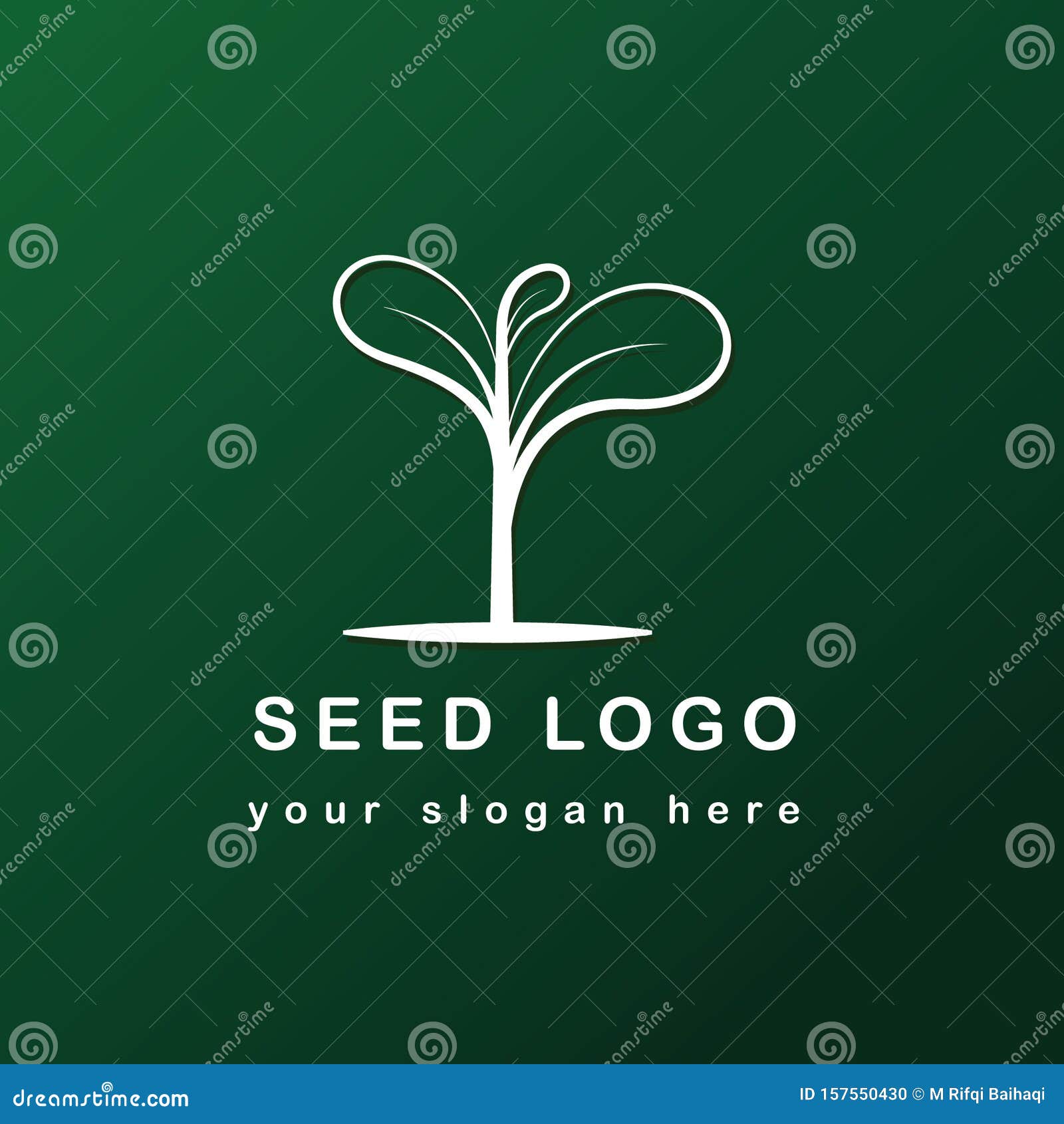 Seed Simple Minimalist Modern Logo Concept Stock Illustration ...