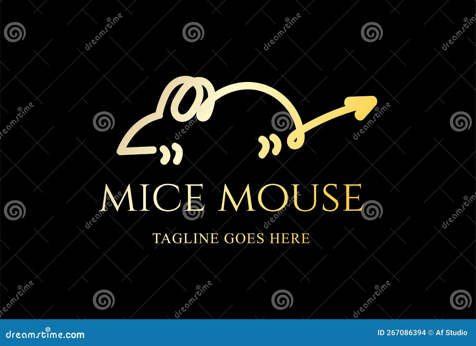 Simple Minimalist Mice Mouse Rat Line Monogram Logo Design Stock Vector ...