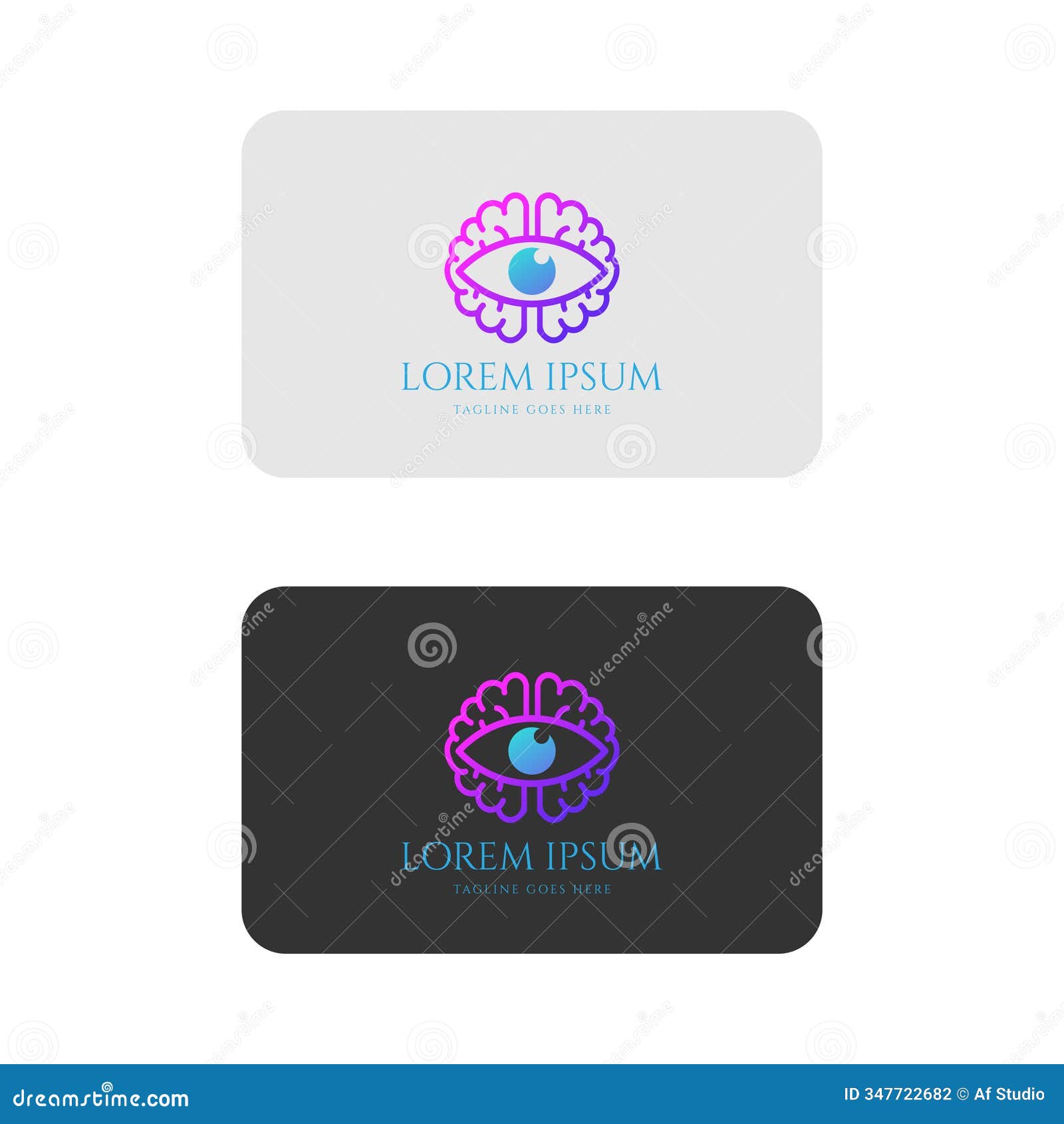 Simple Minimalist Modern Brain Eye Vision Logo Design Stock ...