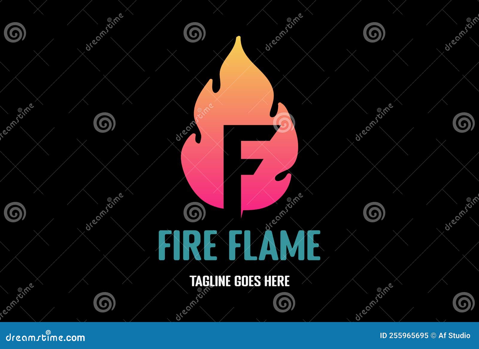 Simple Minimalist Modern Initial Letter F for Fire Flame Burn Hot Logo ...