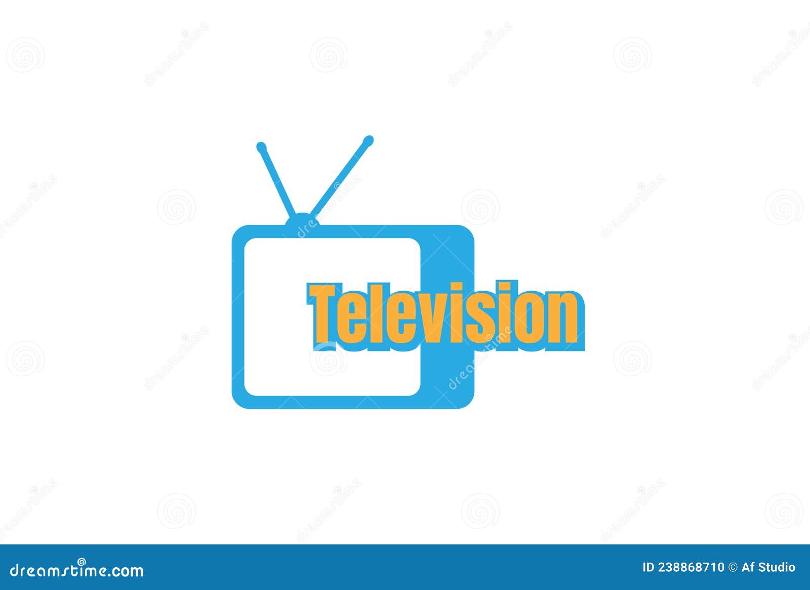 Simple Minimalist Modern TV Television Icon Logo Design Vector Stock ...
