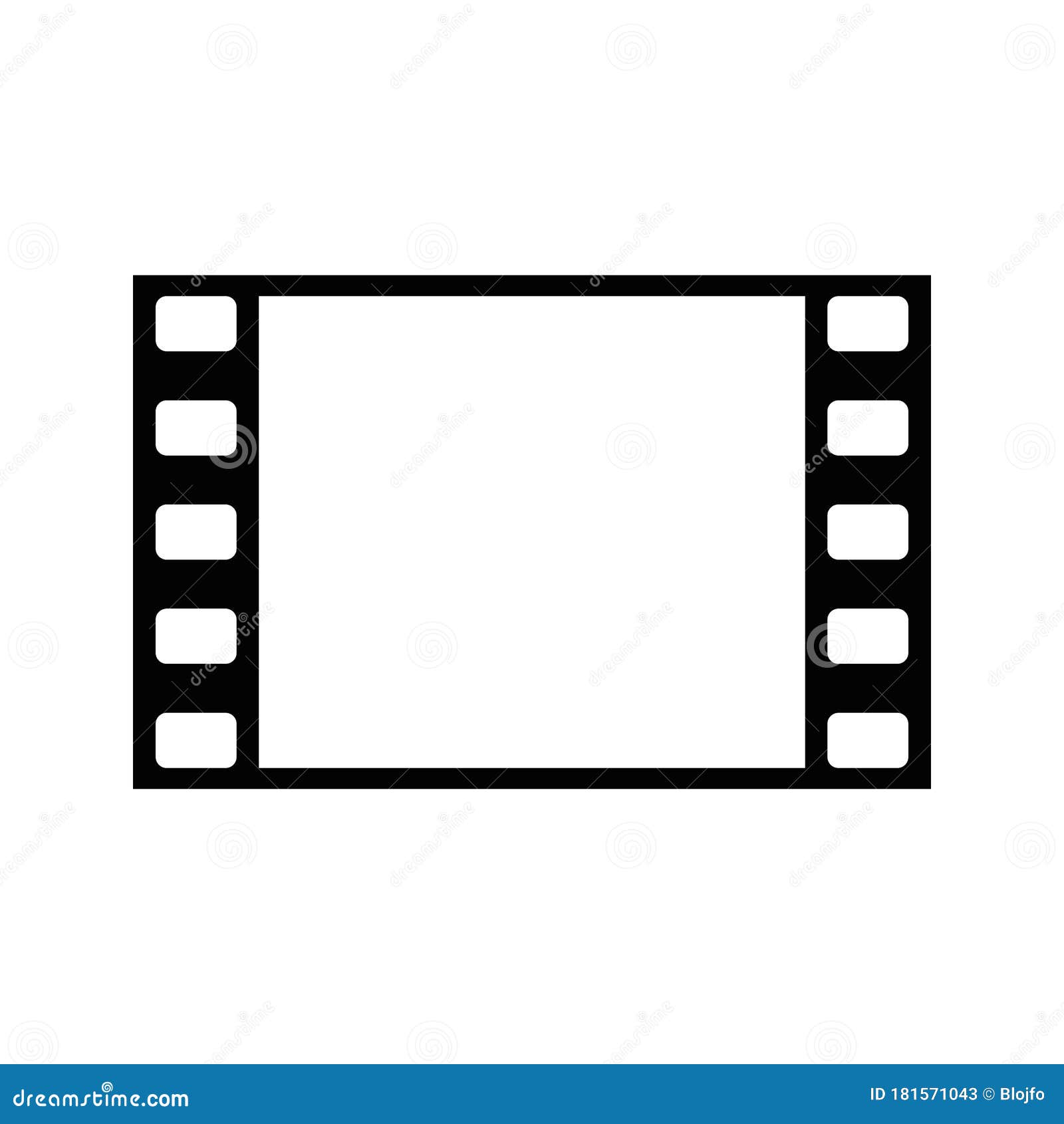 Simple Minimalist Movie Frame Symbol Stock Vector - Illustration of ...