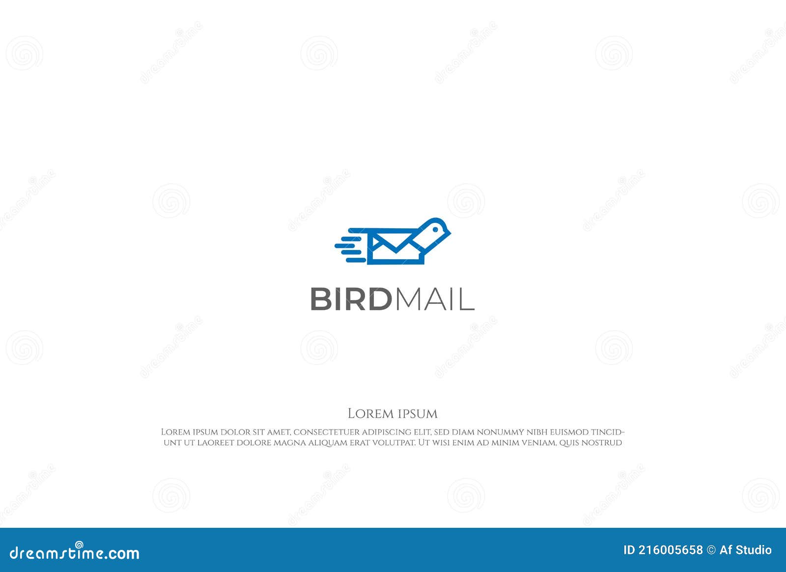 Simple Minimalist Pigeon Dove Canary Bird Mail Logo Design Vector Stock ...