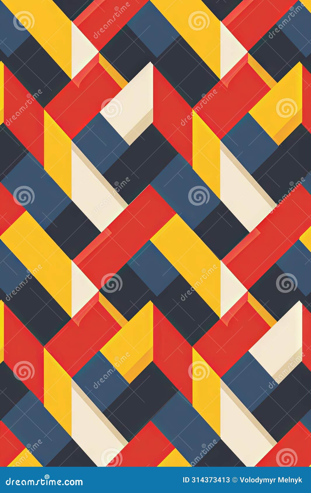 Simple Minimalist Repeating Geometric Pattern, 1960s and 1970s ...