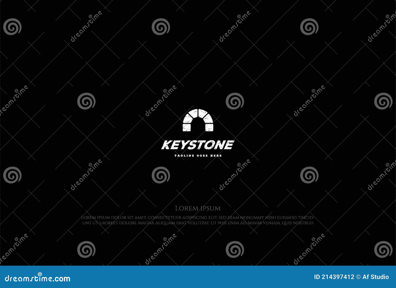 Simple Minimalist Rustic Keystone Brick Logo Design Vector Stock Vector ...