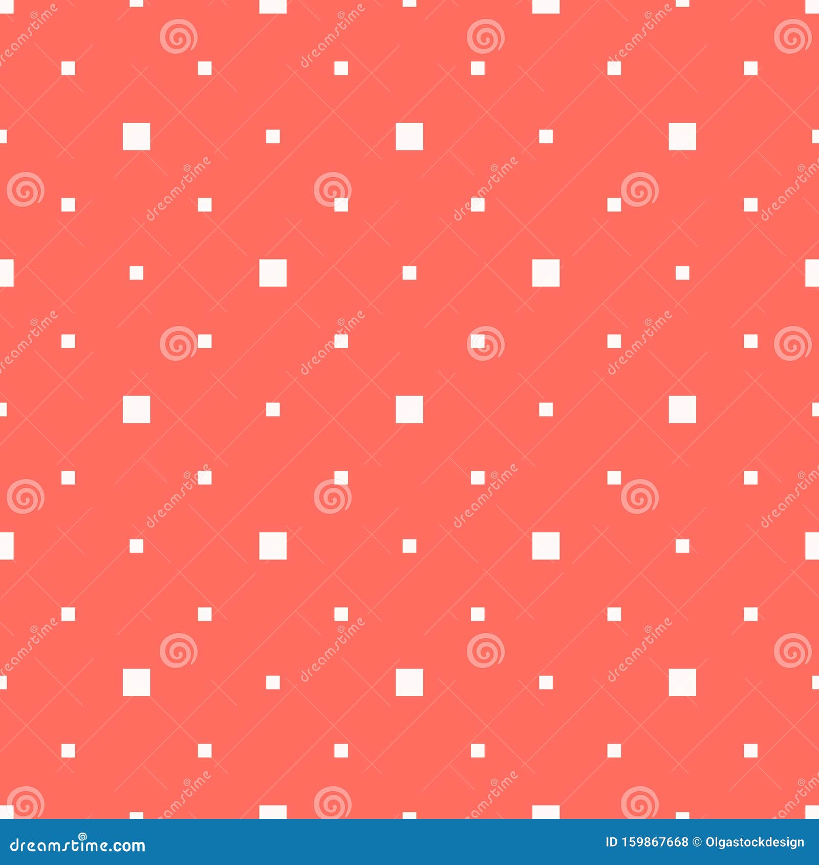 Simple Minimalist Seamless Pattern with Small Squares, Dots. White and ...