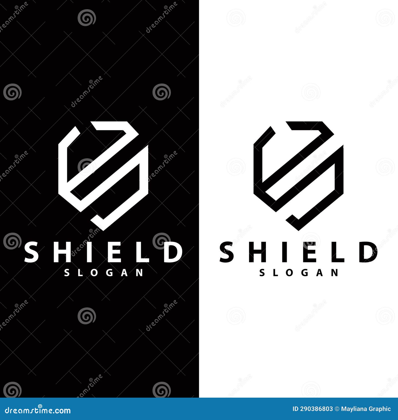 Simple Minimalist Security Shield Logo Design Vector Illustration ...