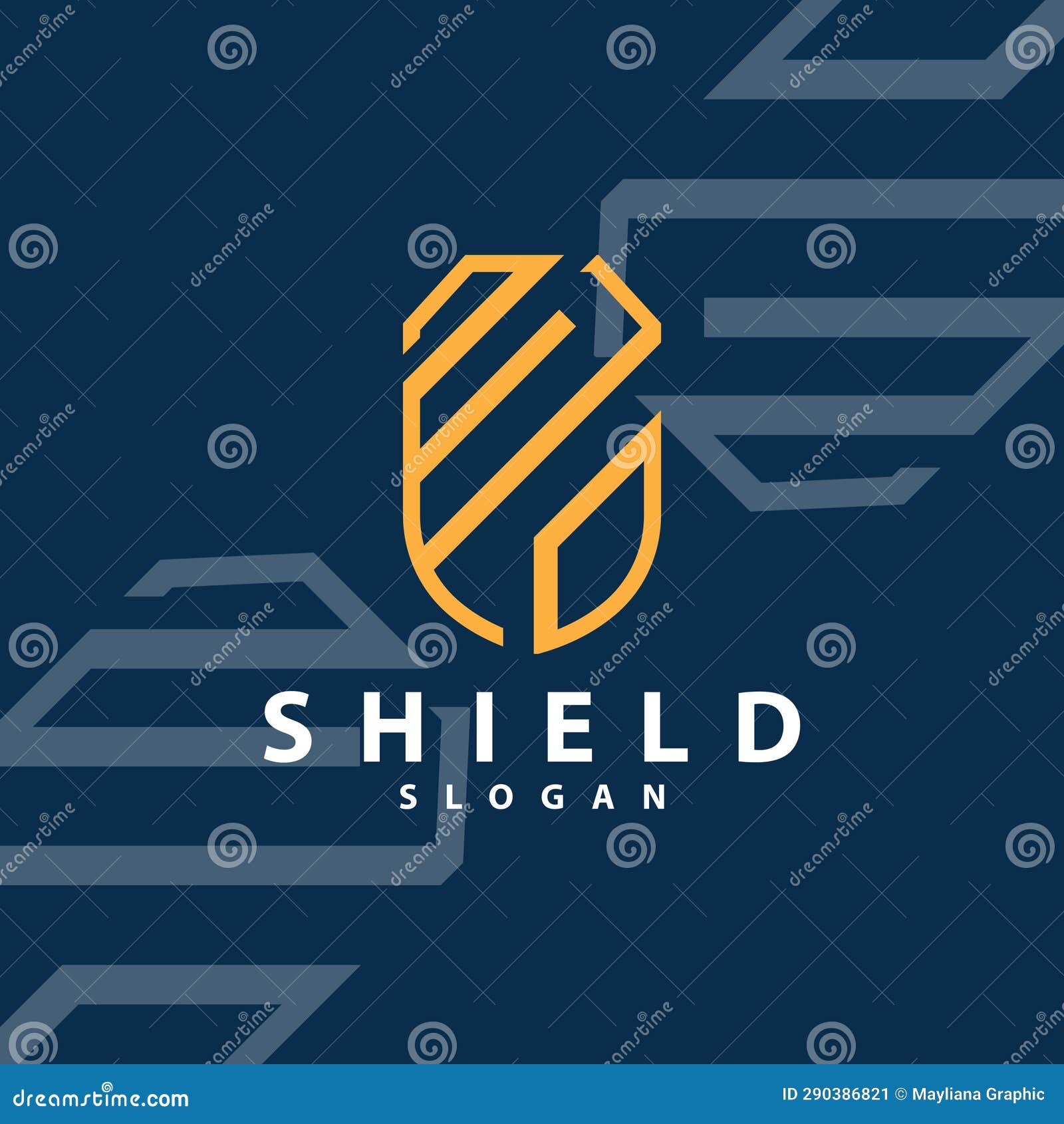 Simple Minimalist Security Shield Logo Design Vector Illustration ...