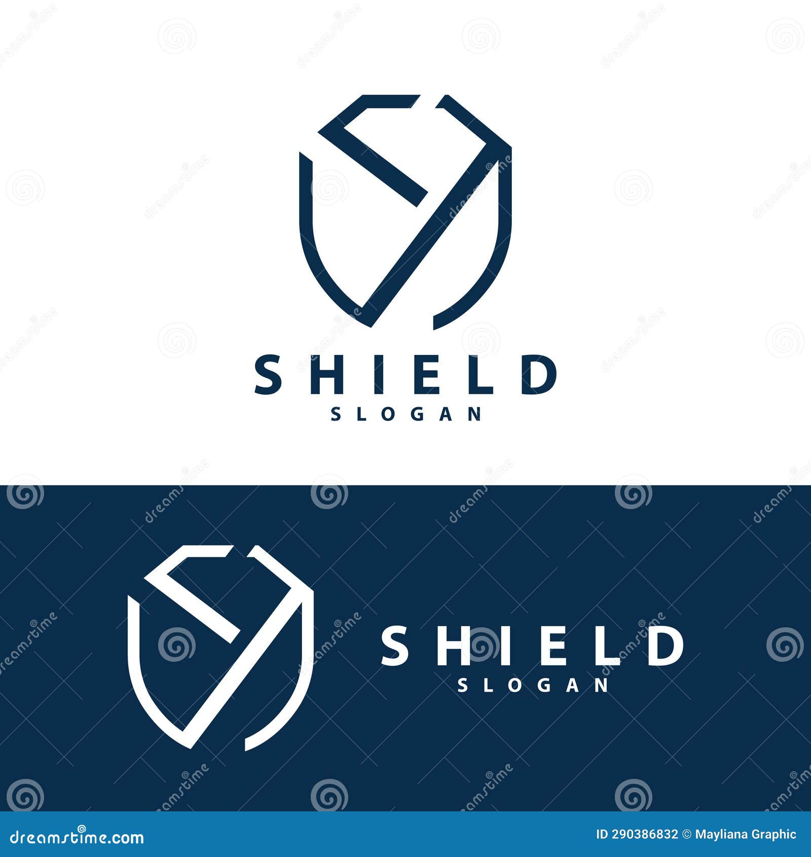 Simple Minimalist Security Shield Logo Design Vector Illustration ...