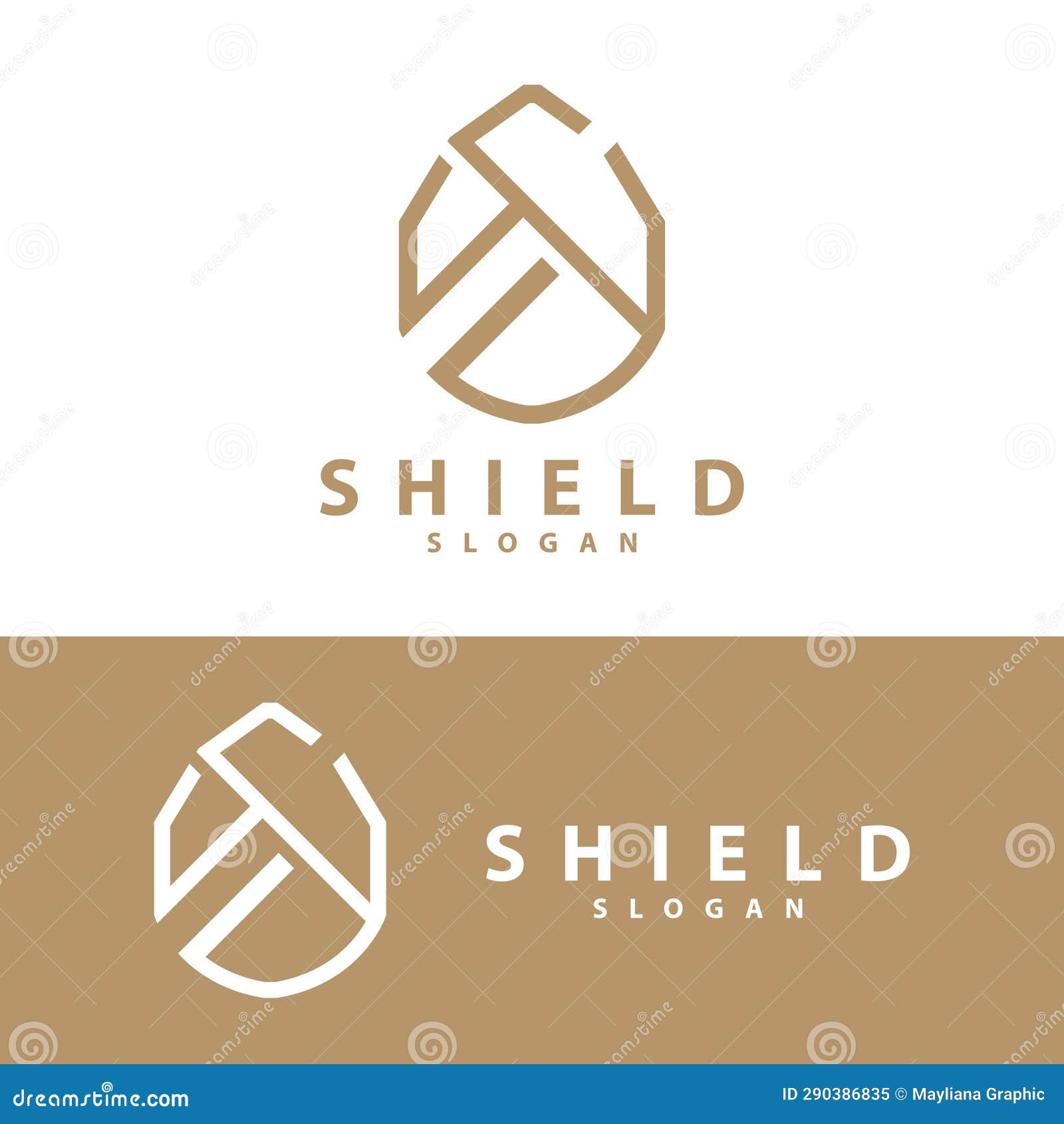 Simple Minimalist Security Shield Logo Design Vector Illustration ...