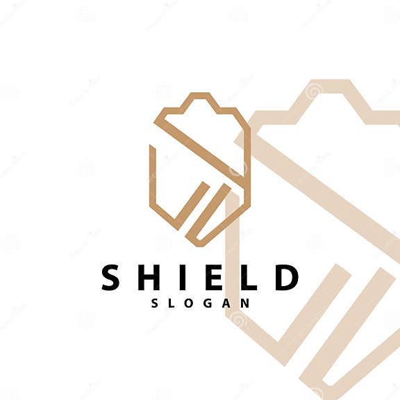 Simple Minimalist Security Shield Logo Design Vector Illustration ...