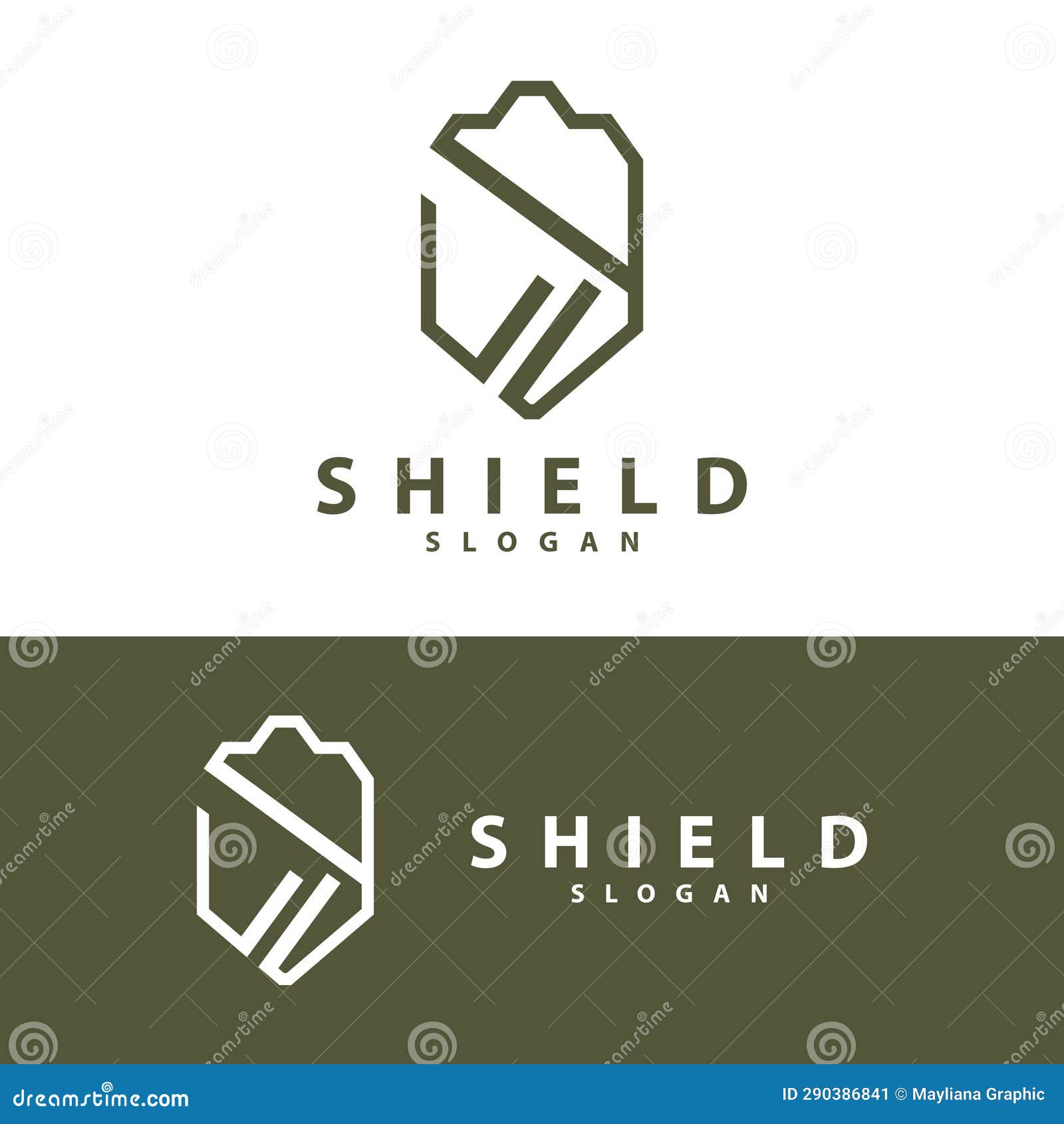Simple Minimalist Security Shield Logo Design Vector Illustration ...