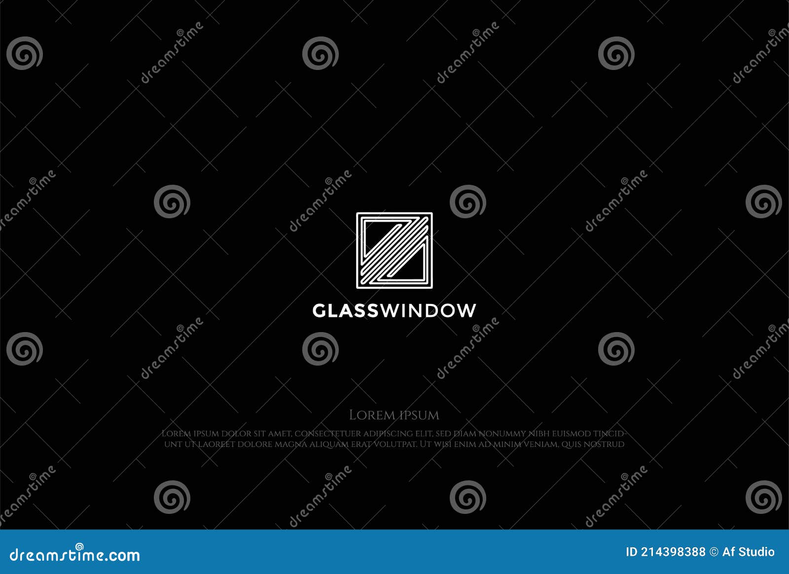 Simple Minimalist Square Glass Window Logo Design Vector Stock Vector ...