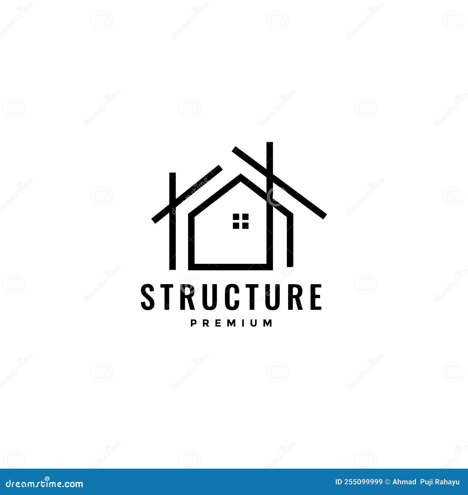 Simple Minimalist Structure Architect Home Logo Stock Vector ...