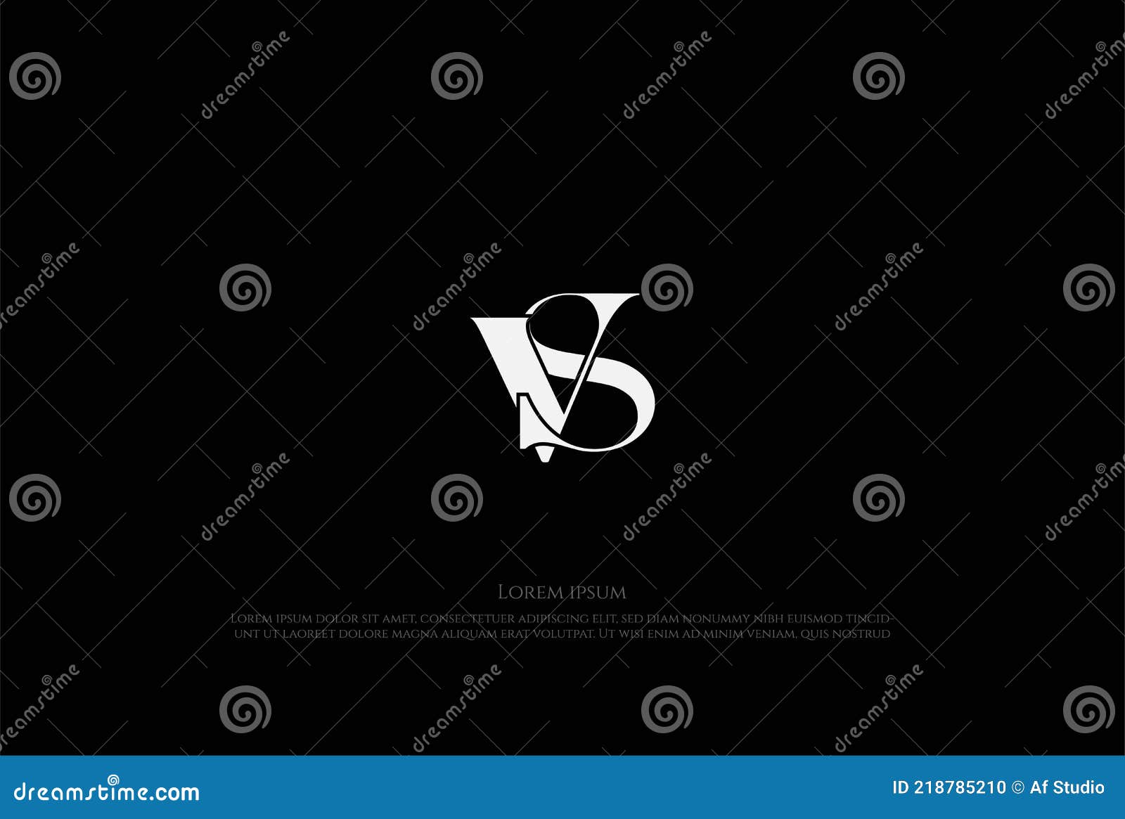 Simple Minimalist SV VS Logo Design Vector Stock Vector - Illustration ...