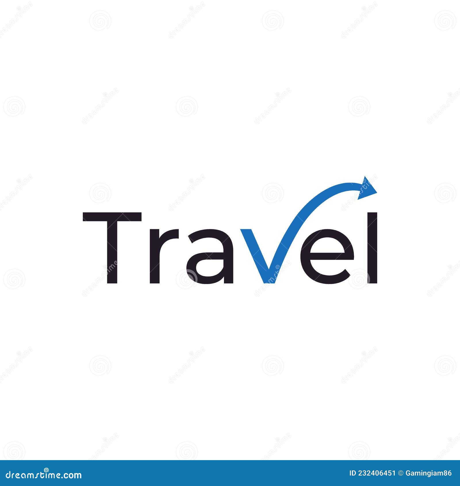 Travel Word Mark Logo Design Stock Vector - Illustration of pilot, font ...