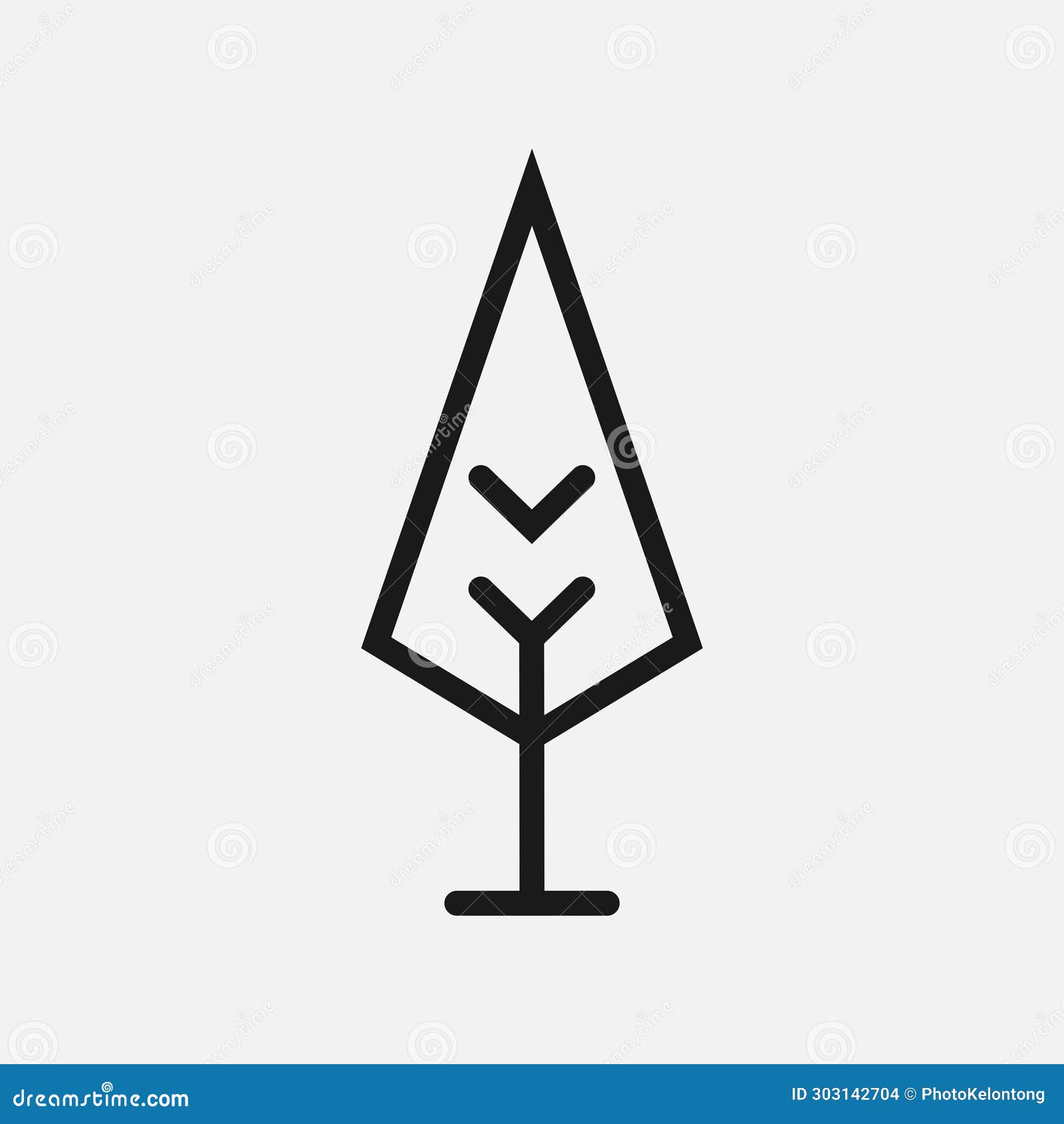 Simple and Minimalist Tree Illustration Stock Vector - Illustration of ...