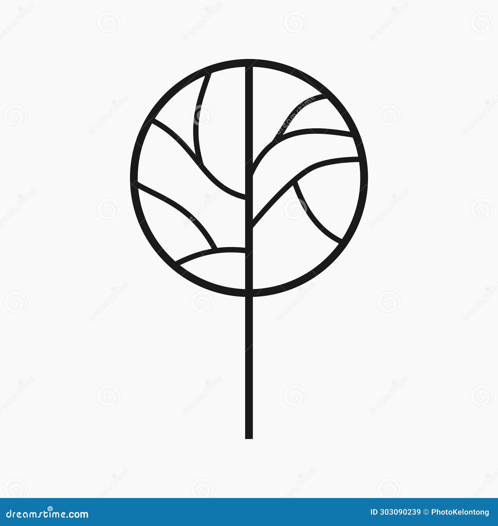 Simple and Minimalist Tree Illustration Stock Vector - Illustration of ...