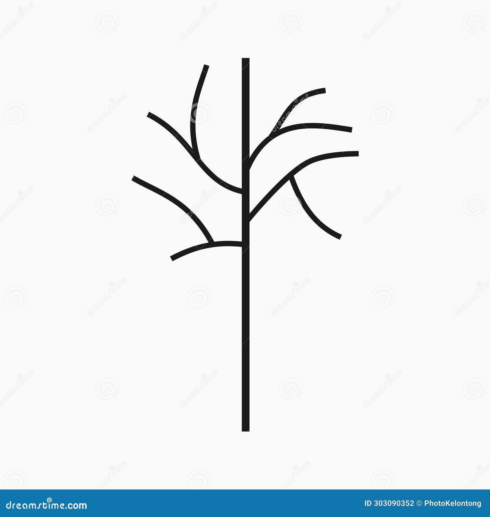 Simple And Minimalist Tree Illustration | CartoonDealer.com #303090352