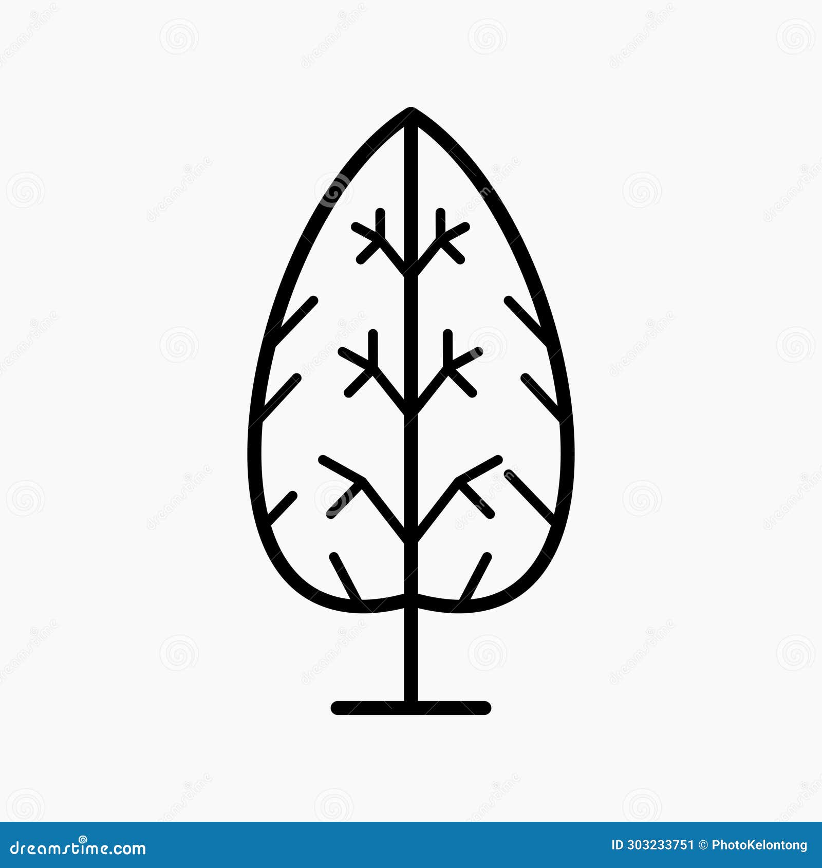 Simple and Minimalist Tree Illustration Stock Vector - Illustration of ...