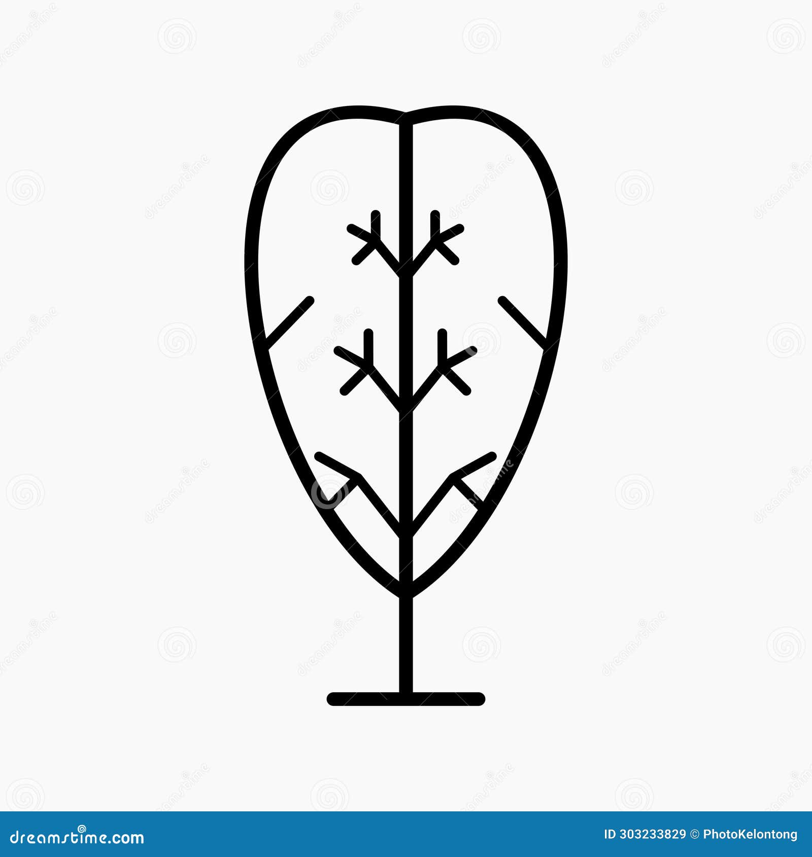 Simple and Minimalist Tree Illustration Stock Vector - Illustration of ...