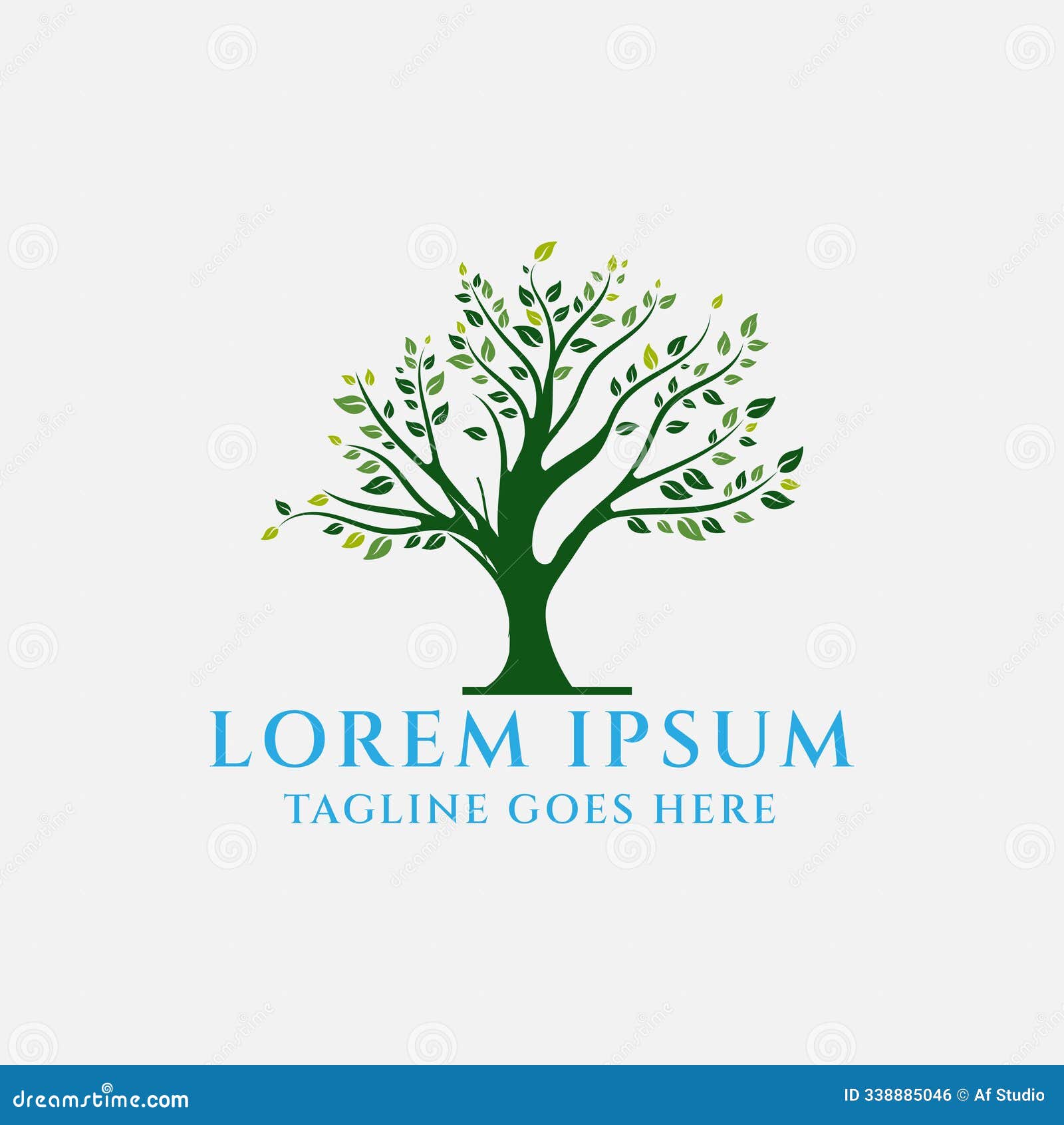 Simple Minimalist Tree of Life Logo, Oak Banyan Maple Tree Illustration ...