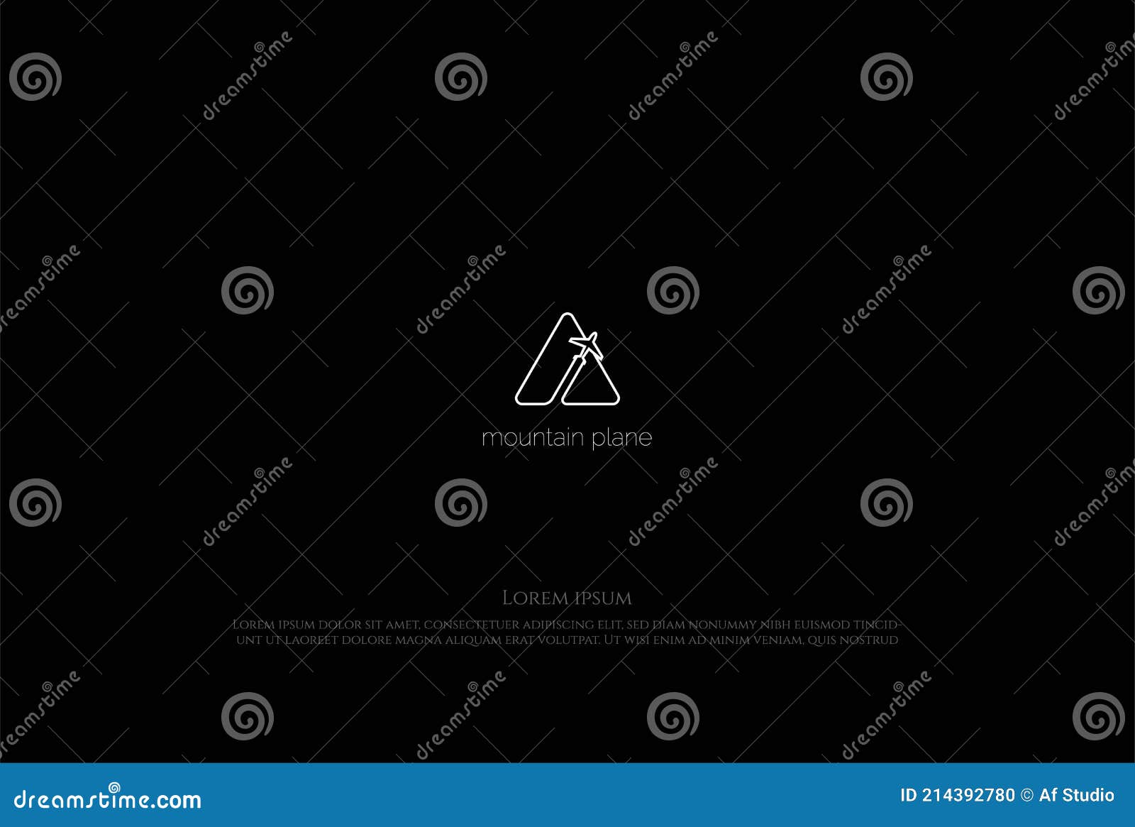 Simple Minimalist Triangle Mountain Plane Logo Design Stock Vector ...