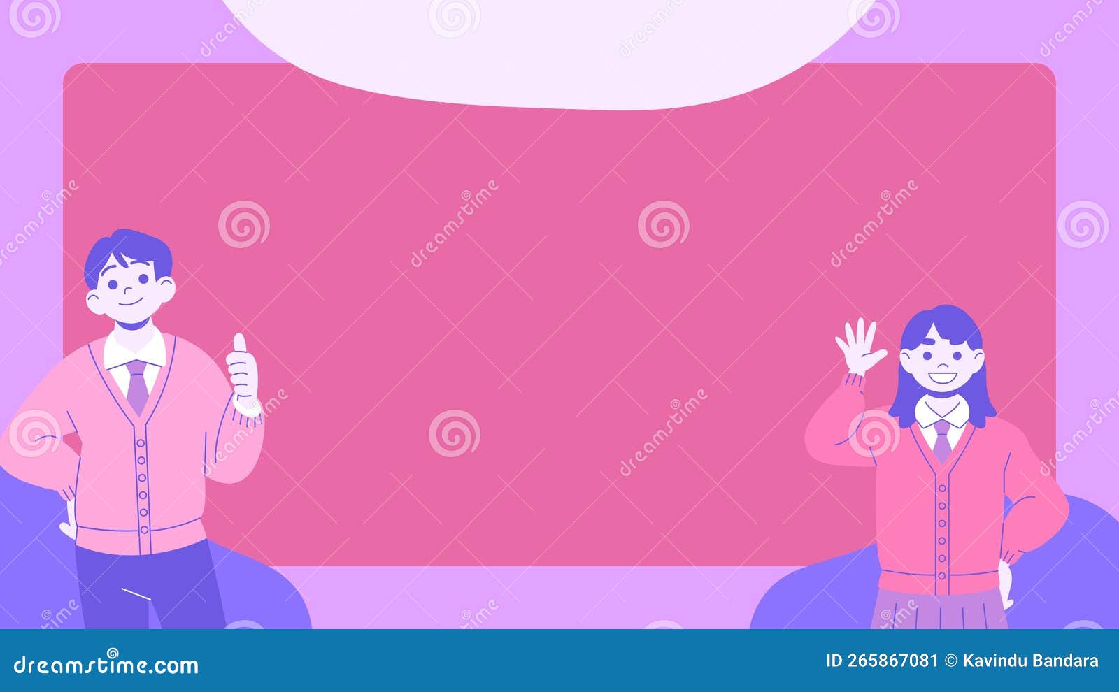 Simple Minimalist Simple Virtual Background Stock Illustration ...