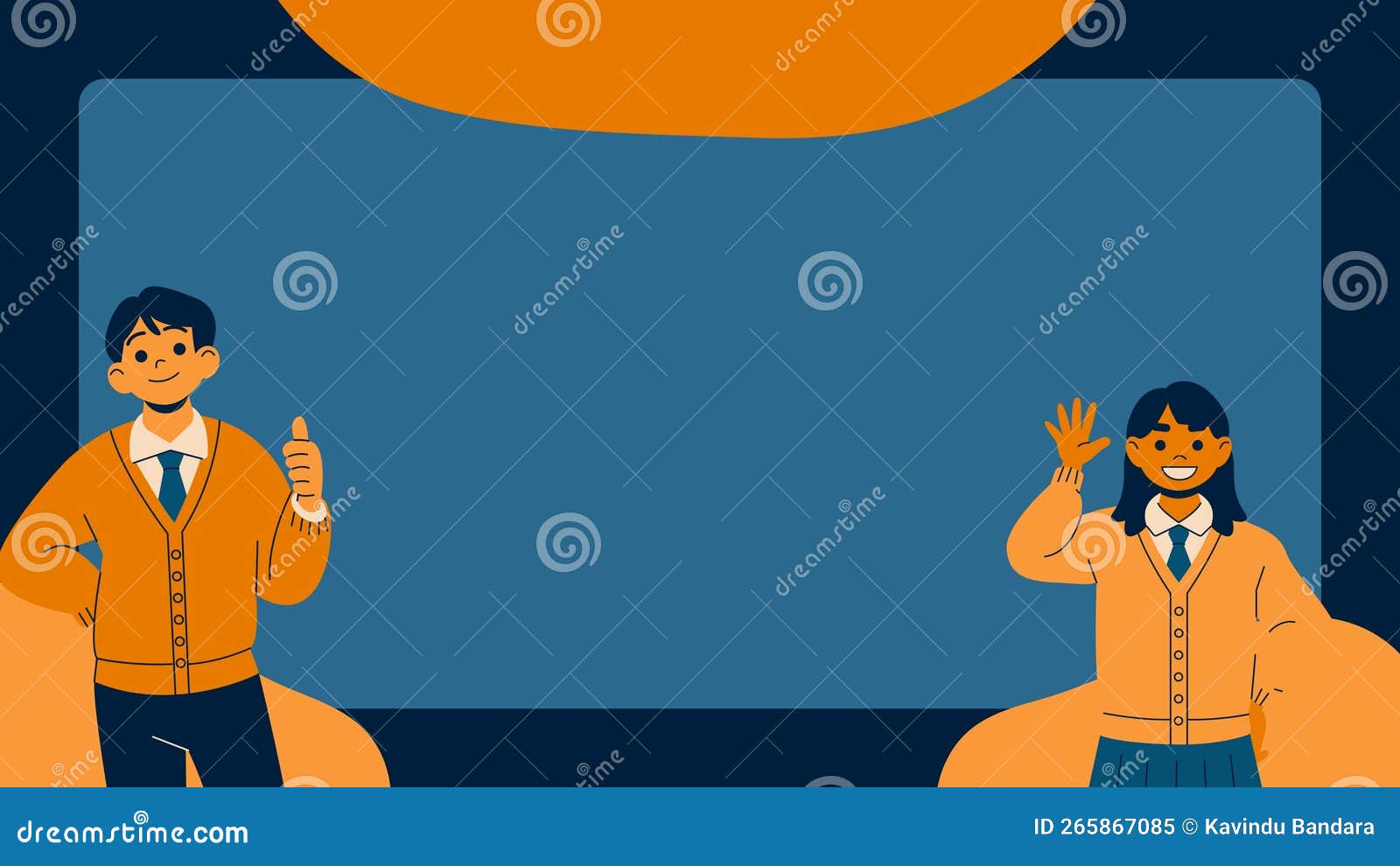 Simple Minimalist Simple Virtual Background Stock Illustration ...