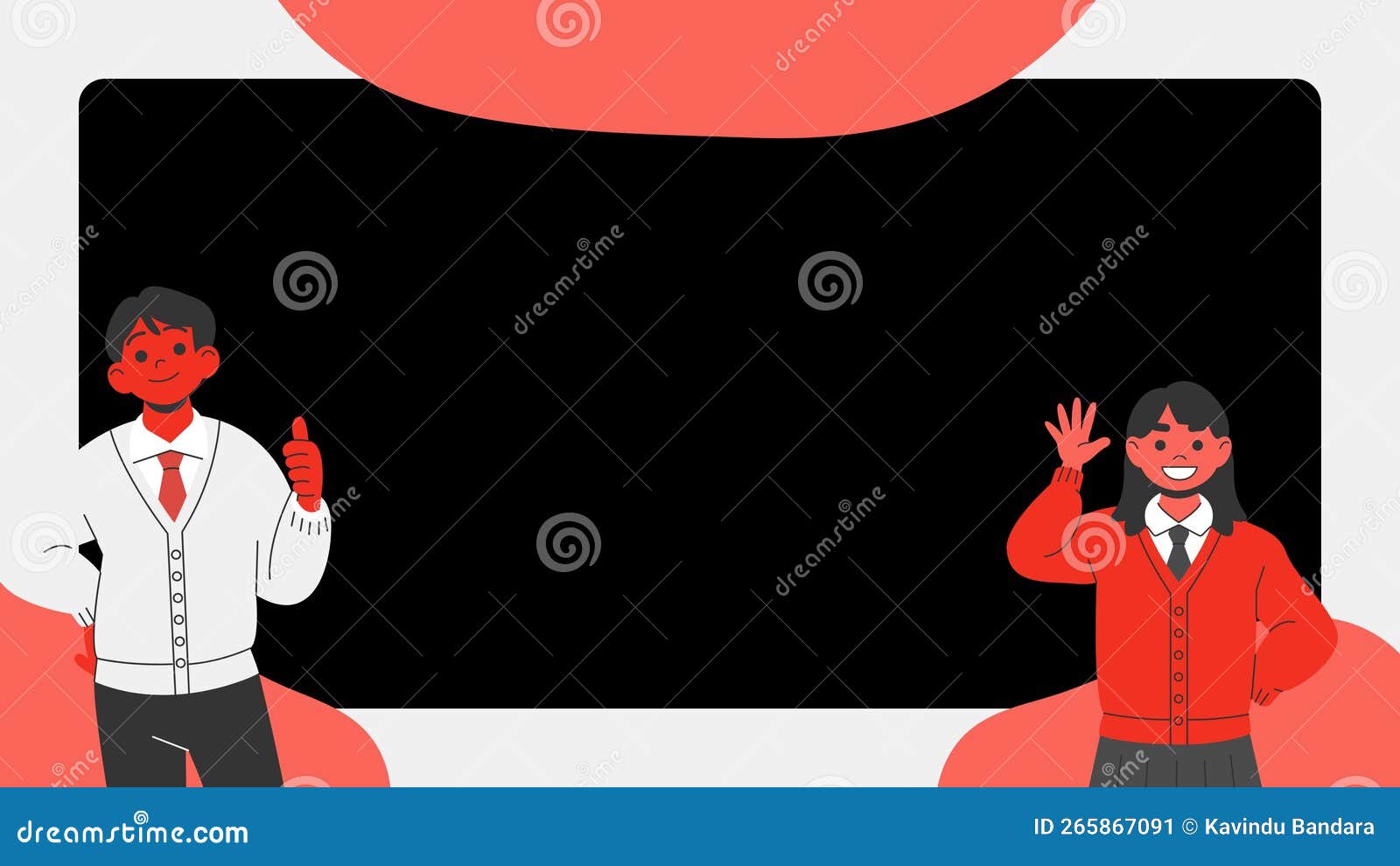 Simple Minimalist Simple Virtual Background Stock Illustration ...