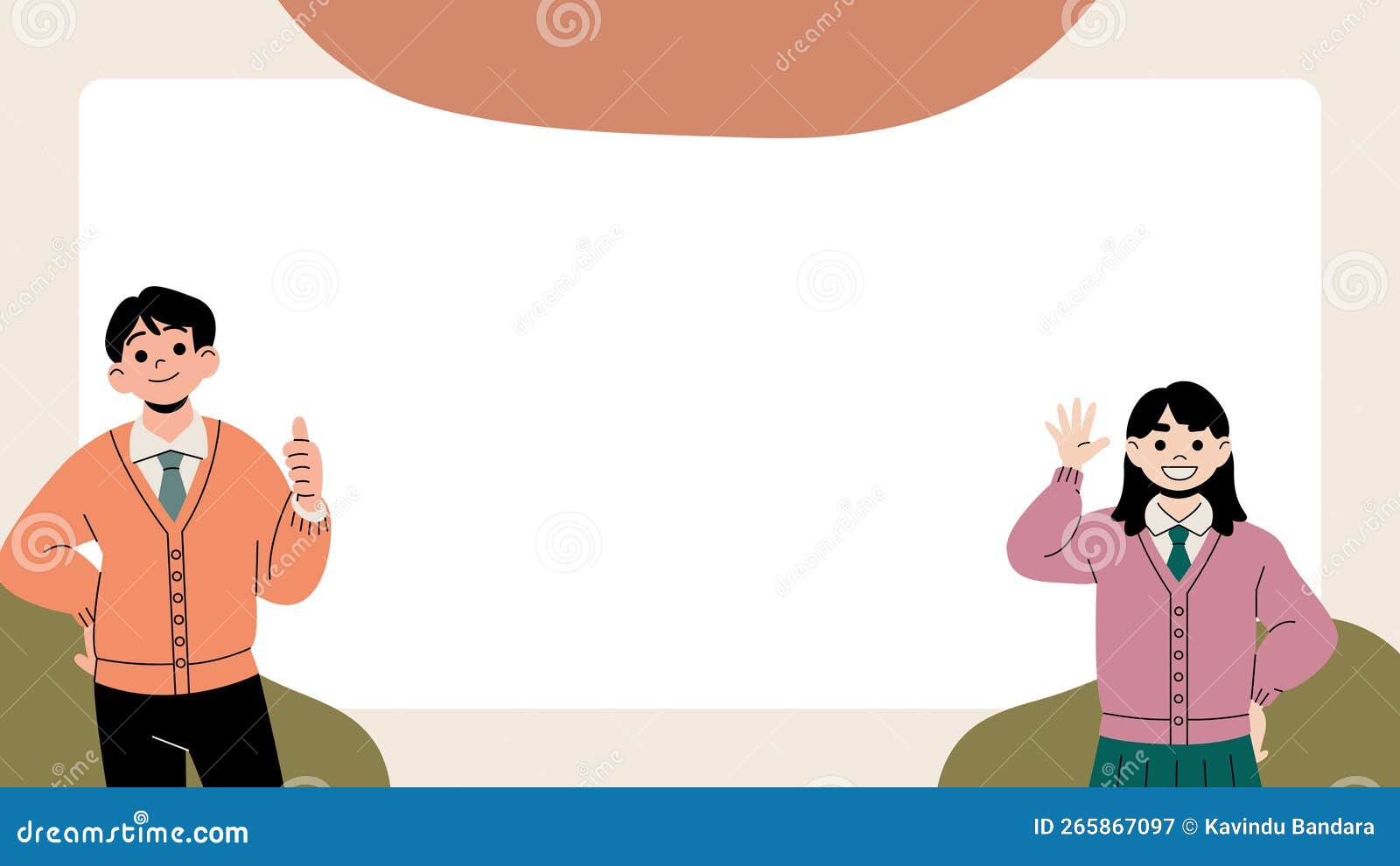 Simple Minimalist Simple Virtual Background Stock Illustration ...