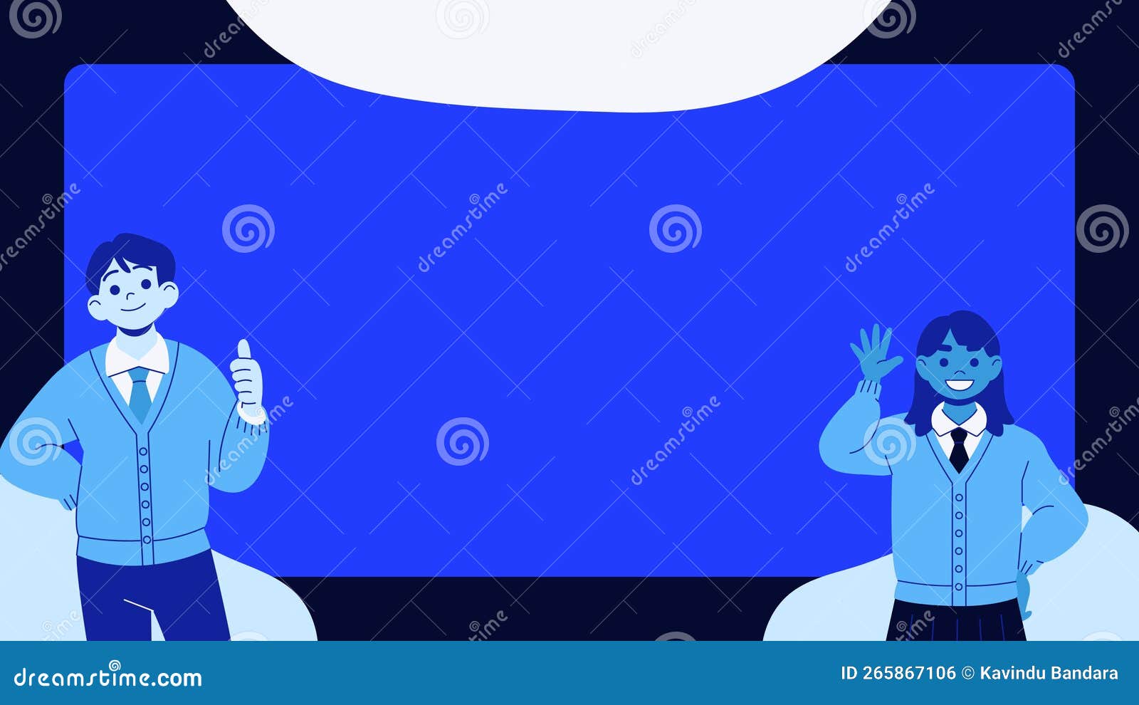 Simple Minimalist Simple Virtual Background Stock Illustration ...