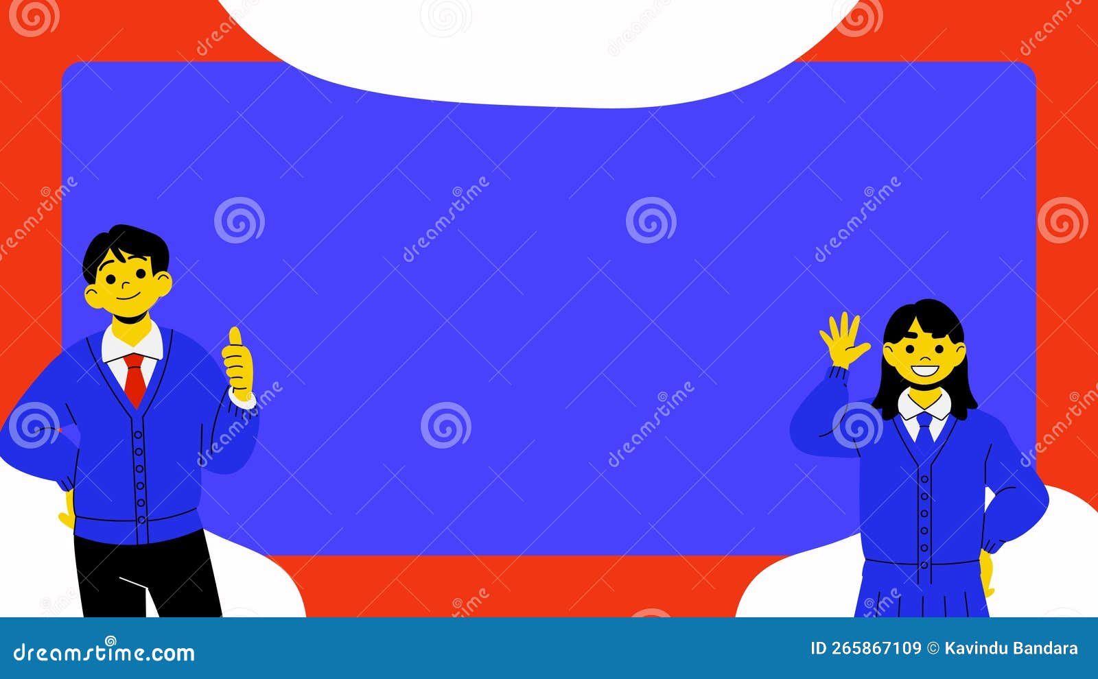 Simple Minimalist Simple Virtual Background Stock Illustration ...