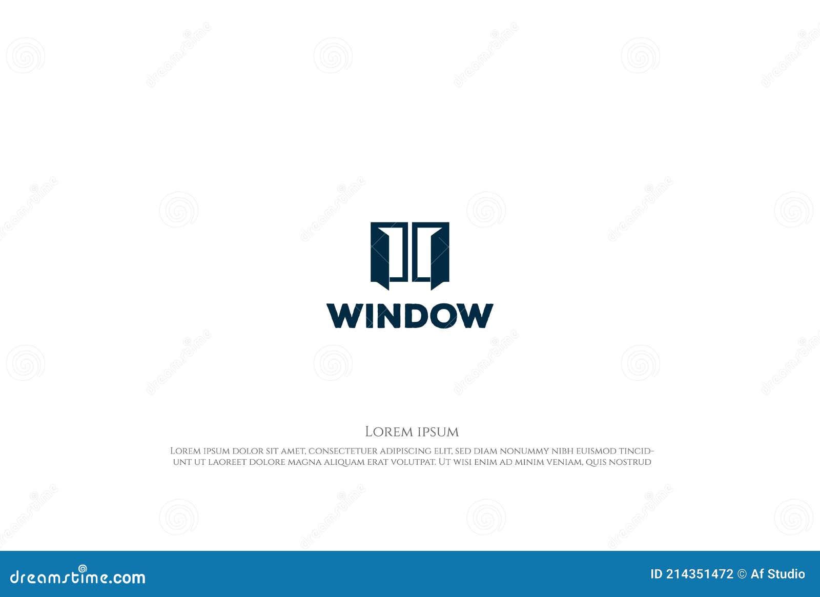 Simple Minimalist Window Logo Design Stock Vector - Illustration of ...