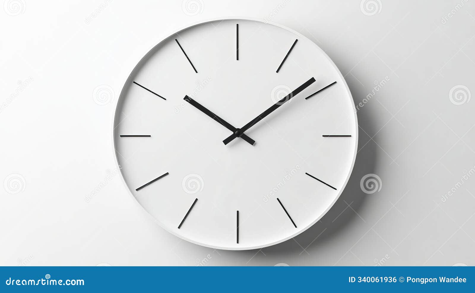 Simple Minimalistic Clock with No Numbers Stock Illustration ...