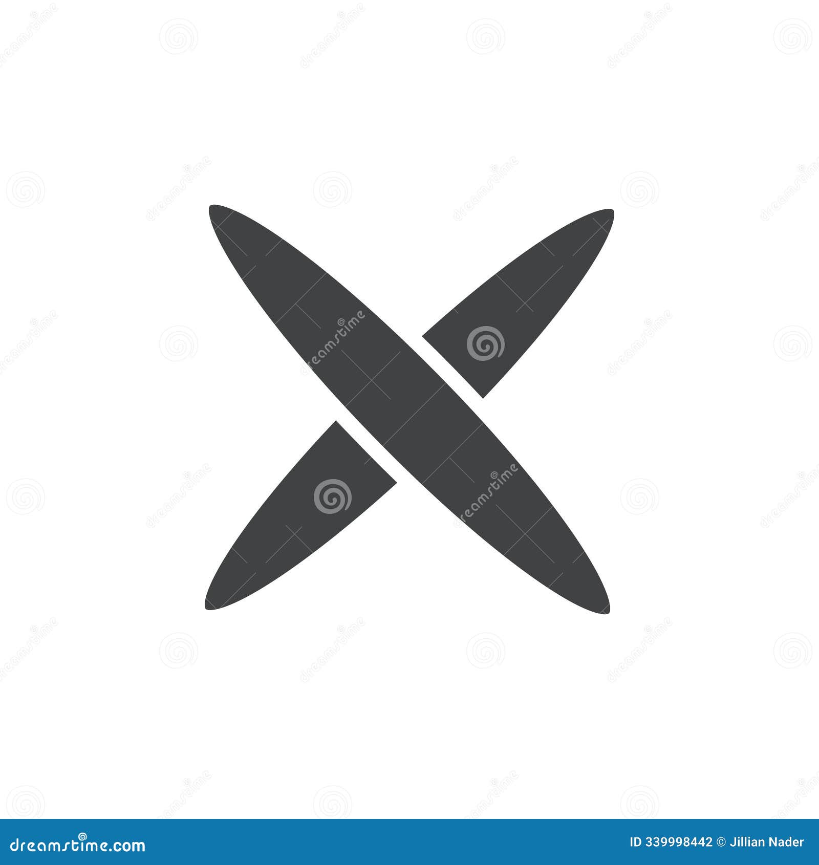A Simple, Minimalistic Cross Icon Designed in Black Outlines ...