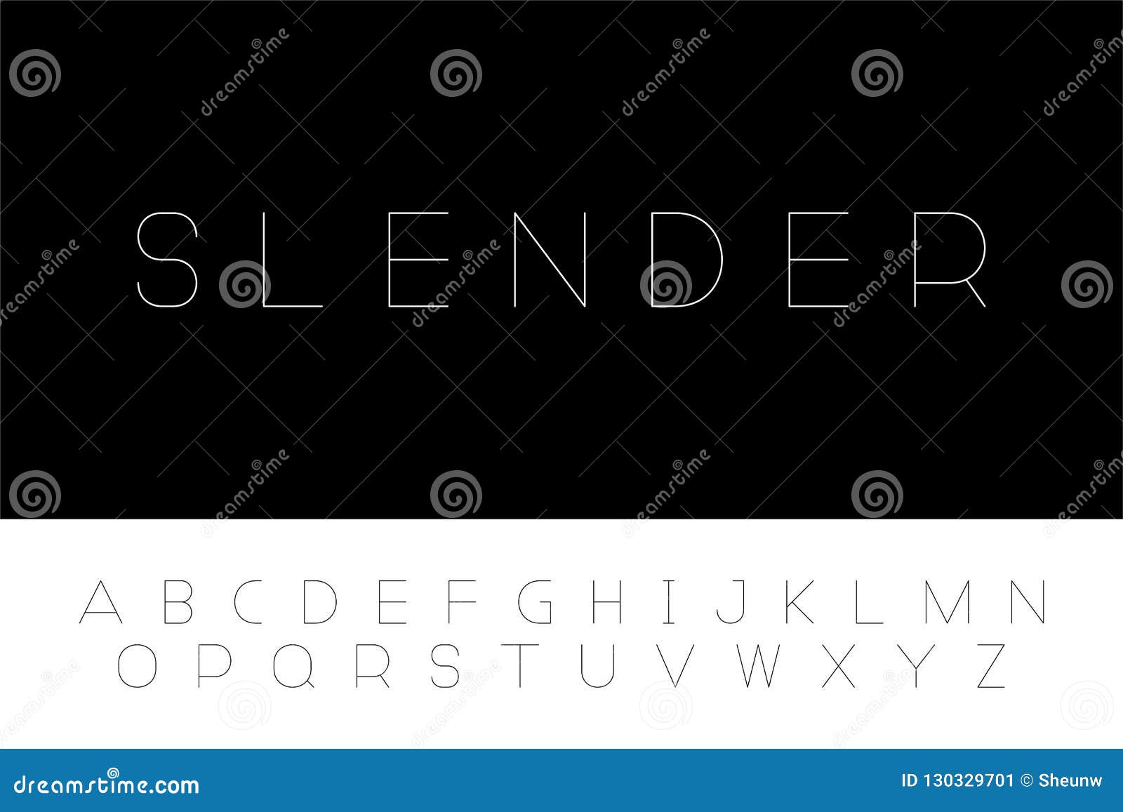 Simple Minimalistic Font. Vector English Alphabet Stock Vector ...