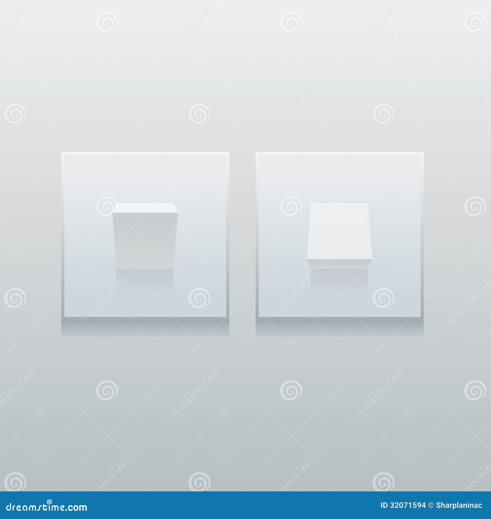 Simple Minimalistic Light Switches Stock Vector - Illustration of ...