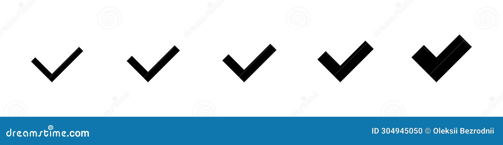 Simple Minimalistic Line Check Mark Icon. Stock Illustration ...